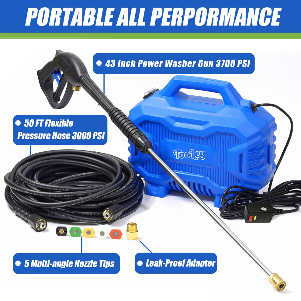 Compact Car Pressure Washer Max 2030 PSI, Small Electric Power Washer ...